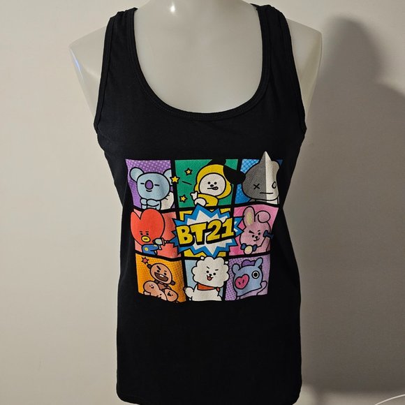 Line Friends | Tops | Brand New Womens Bt2 Line Friends Black Graphic ...